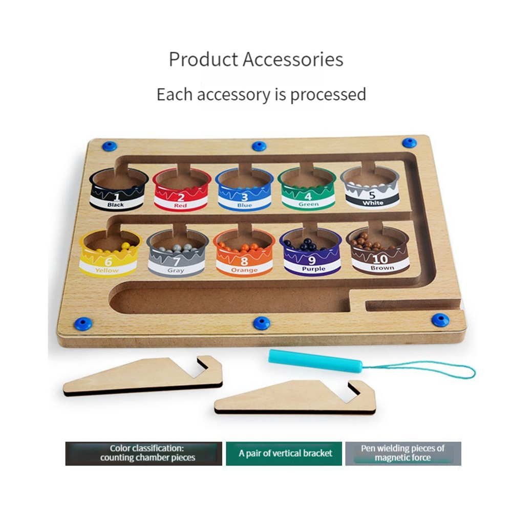 Magnetic Color Sorting toys Board Color and Number Maze