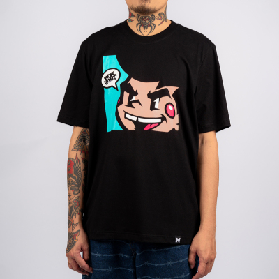 Nick Automatic "Alphagram Black" Black T-shirt