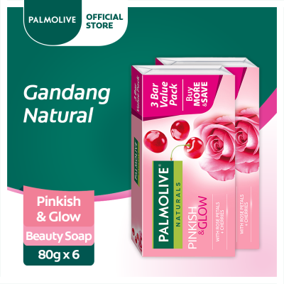 Palmolive Naturals Pinkish & Glow Beauty Bar Soap 80g 2+1 Value Pack ...