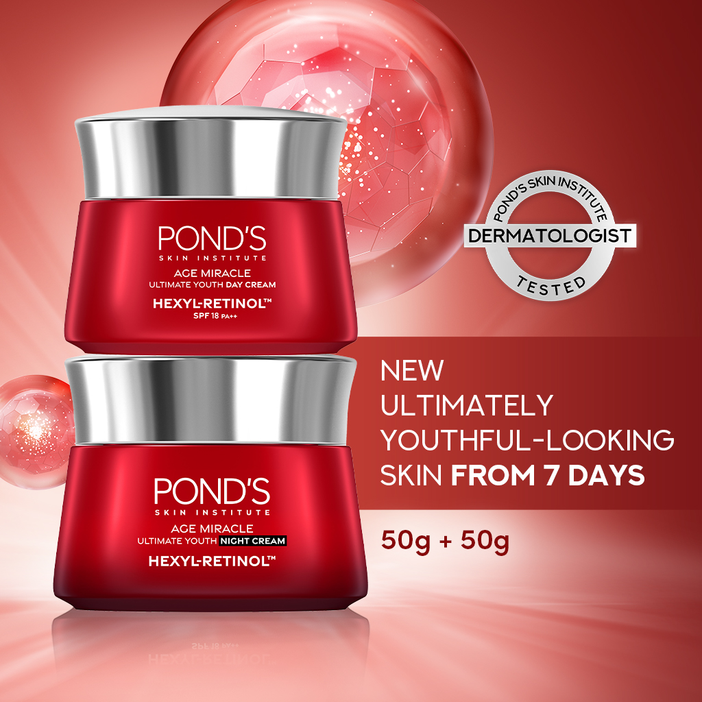 POND's Age Miracle Ultimate Youth Day Cream and Night Cream Hexyl ...