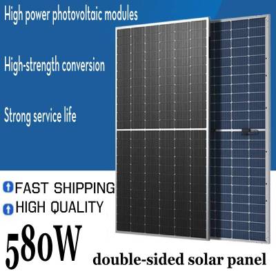 Full Power Solar Panel 580 Watts Mono Solar Panel Generation Dual Glass ...