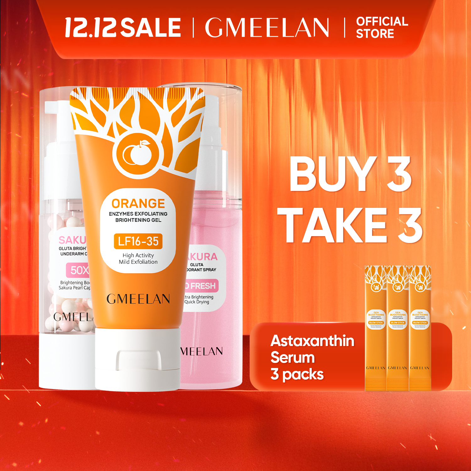GMEELAN Underarm Cleaning Brightening Set Body Exfoliating Underarm ...
