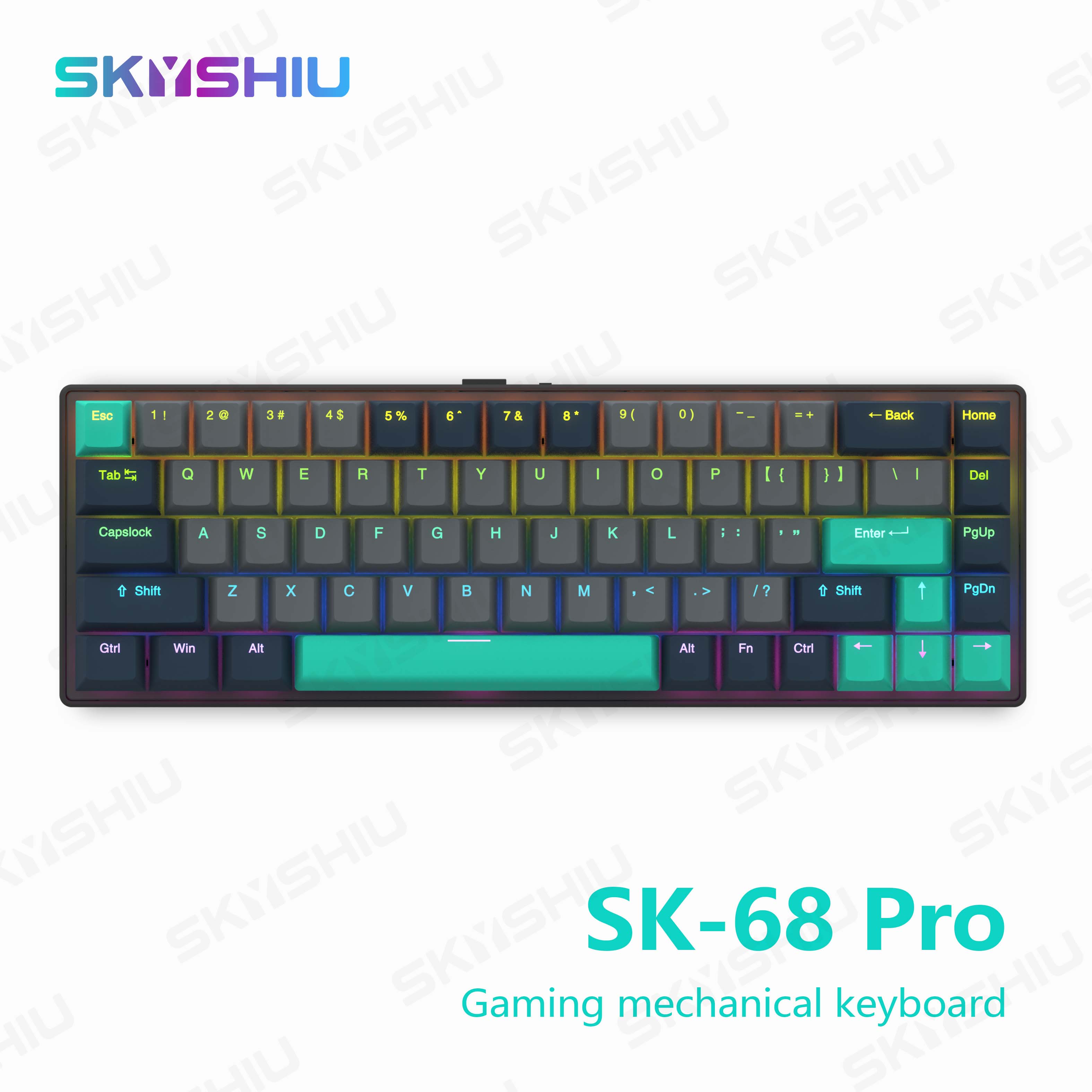 SKYSHIU SK-68 Mechanical Keyboard 68 Keys Mechanical Keyboard Hot ...