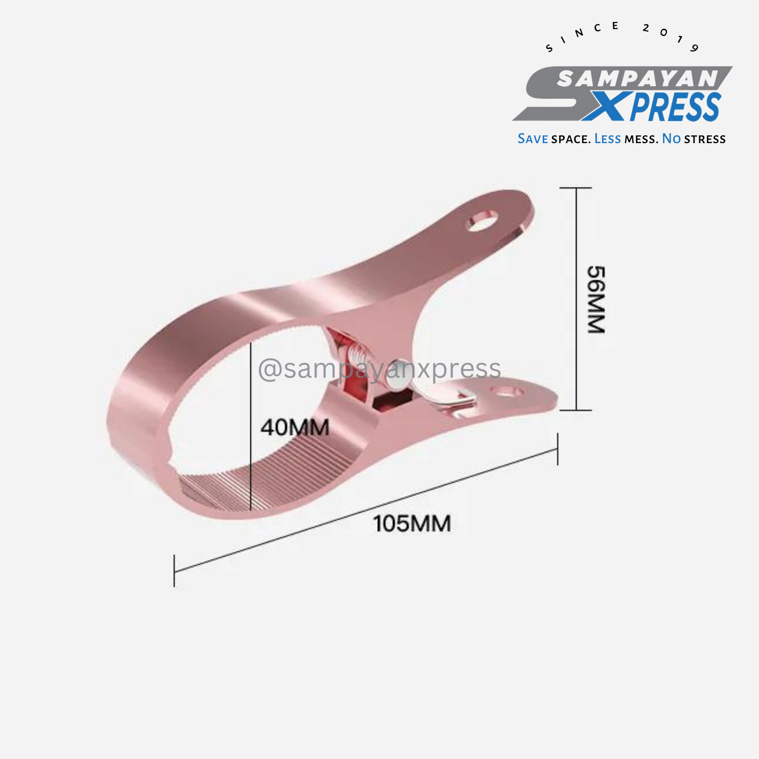 MaxiClip Aluminum Clothes Clip (Set of 4) Sampayan Clothes Laundry Clips