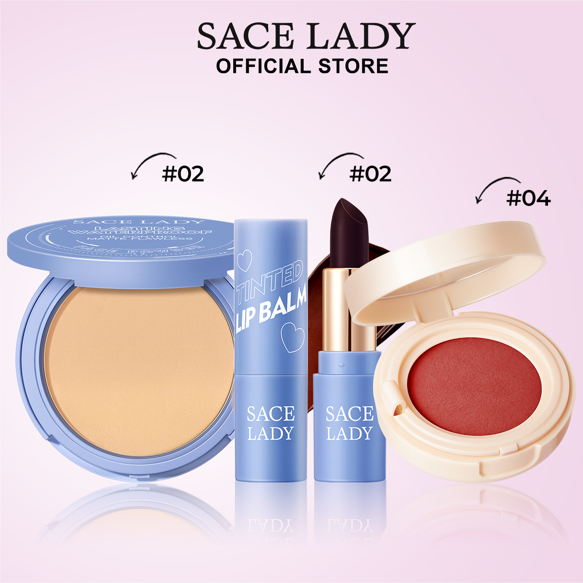 SACE LADY Face Makeup Kit Multi-use High Pigment Blush Air Cushion Oil ...