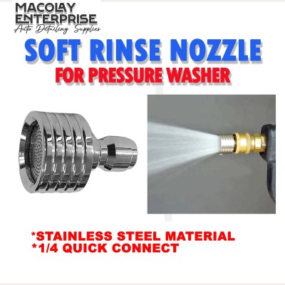 Soft RInse Nozzle for pressure washer carwash Stainless Material by ...
