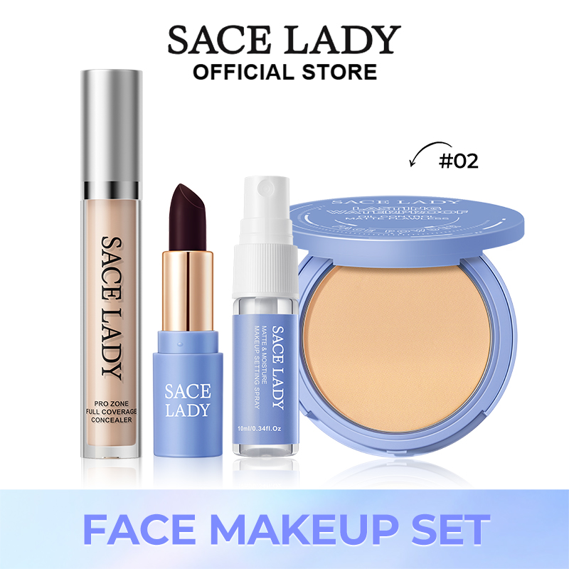 SACE LADY Face Makeup Set 4 Pcs Flawless Full Coverage Concealer Face ...