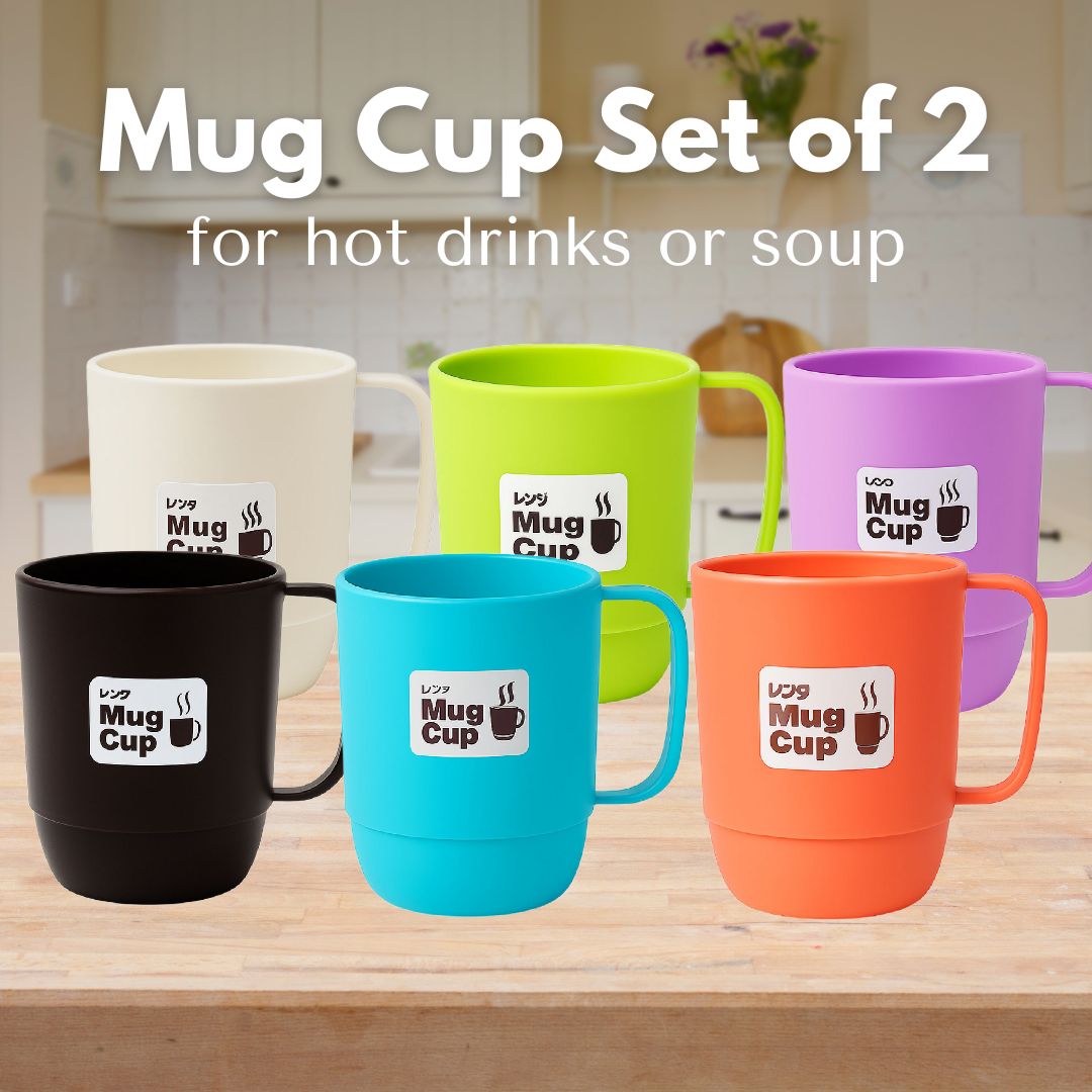 Product Pastel Color Mug Cup Set - 2 Pieces, Plastic Mug for Hot and ...
