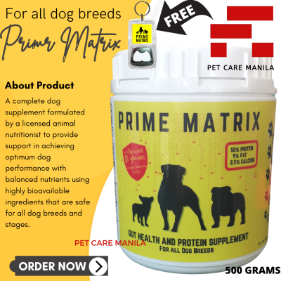 PRIME MATRIX Gut Health and Protein Supplement for All Dog Breeds (3 ...