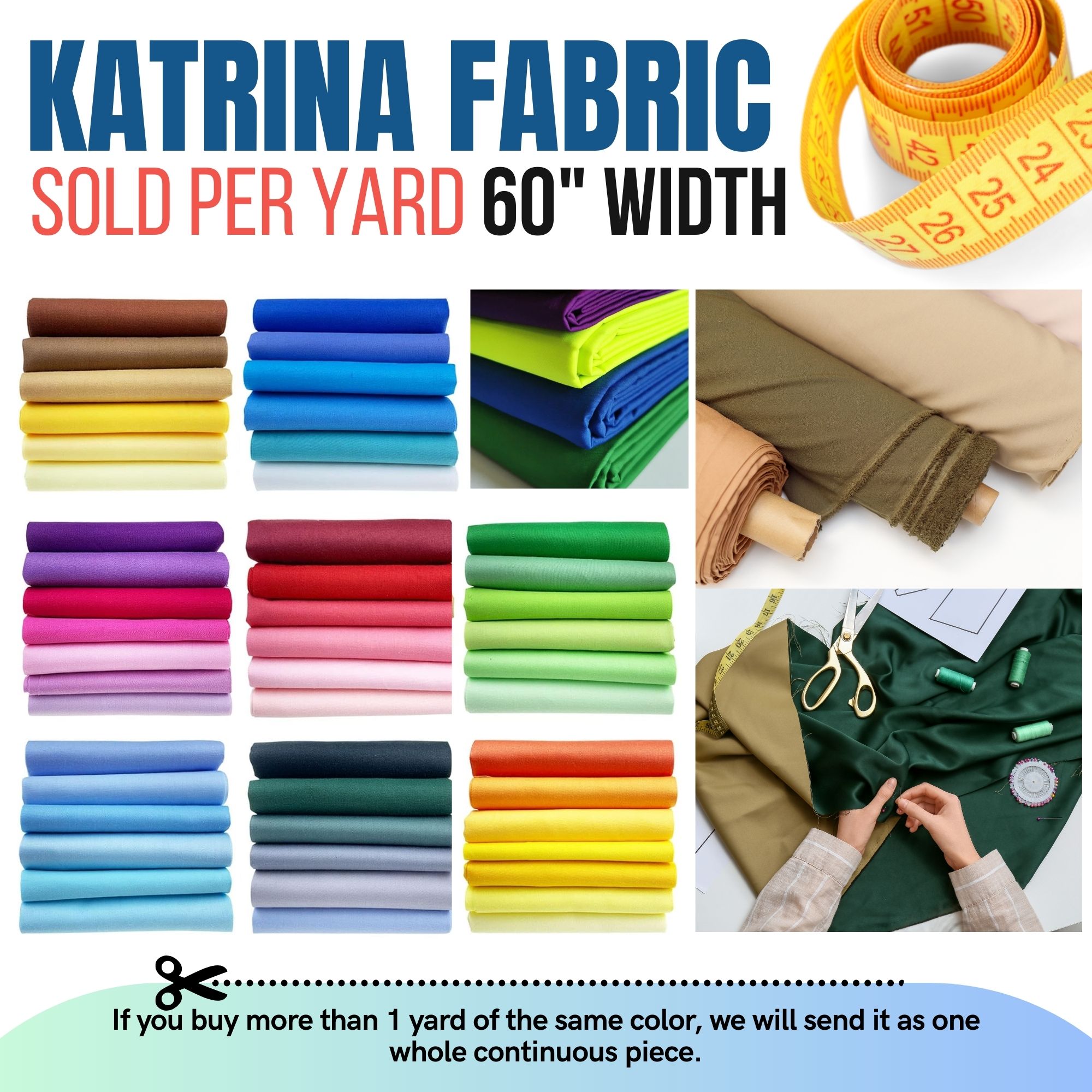 Product Katrina Fabric Per Yard Plain Tela 60 Inch Width for Sewing ...