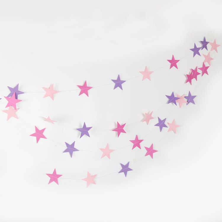 Glitter Star Banner Garland Happy Birthday Wall Background Home Decor ...