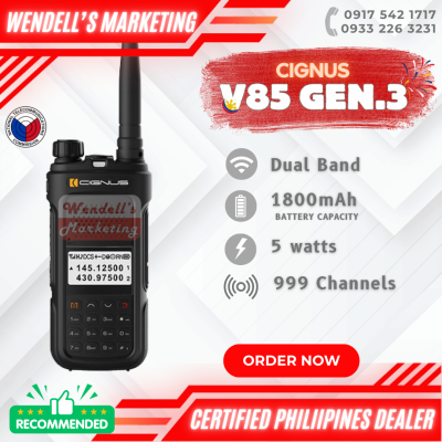 CIGNUS V85 GEN.3 Dual-band UHF/VHF Full Keypad With FM Radio