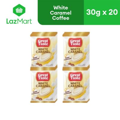 Great Taste White Caramel Coffee Sachets 30g - Pack of 20