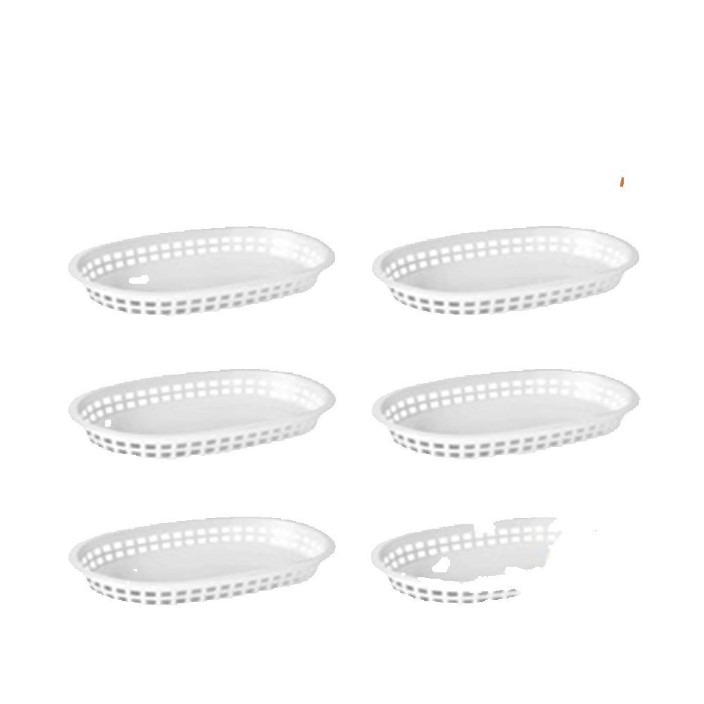 Product Plastic Food Serving Basket - Oval Fast Food Tray for Snacks ...