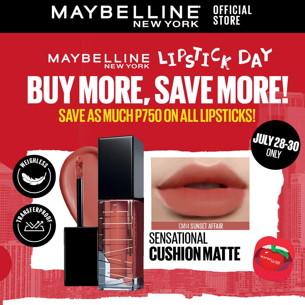 Maybelline Sensational Cushion Matte Lip Tint (6.4mL) - Matte, Cheek ...