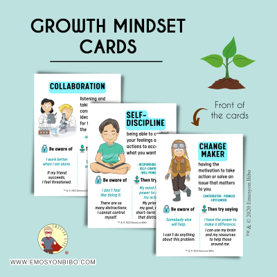 I Can Train My Brain | Growth Mindset Cards by Emosyon Bibo®