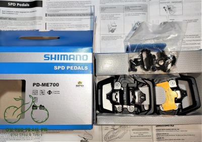 SHIMANO ME700 Cleats MTB SPD Trail Bike Pedals with SH51 Single Release ...
