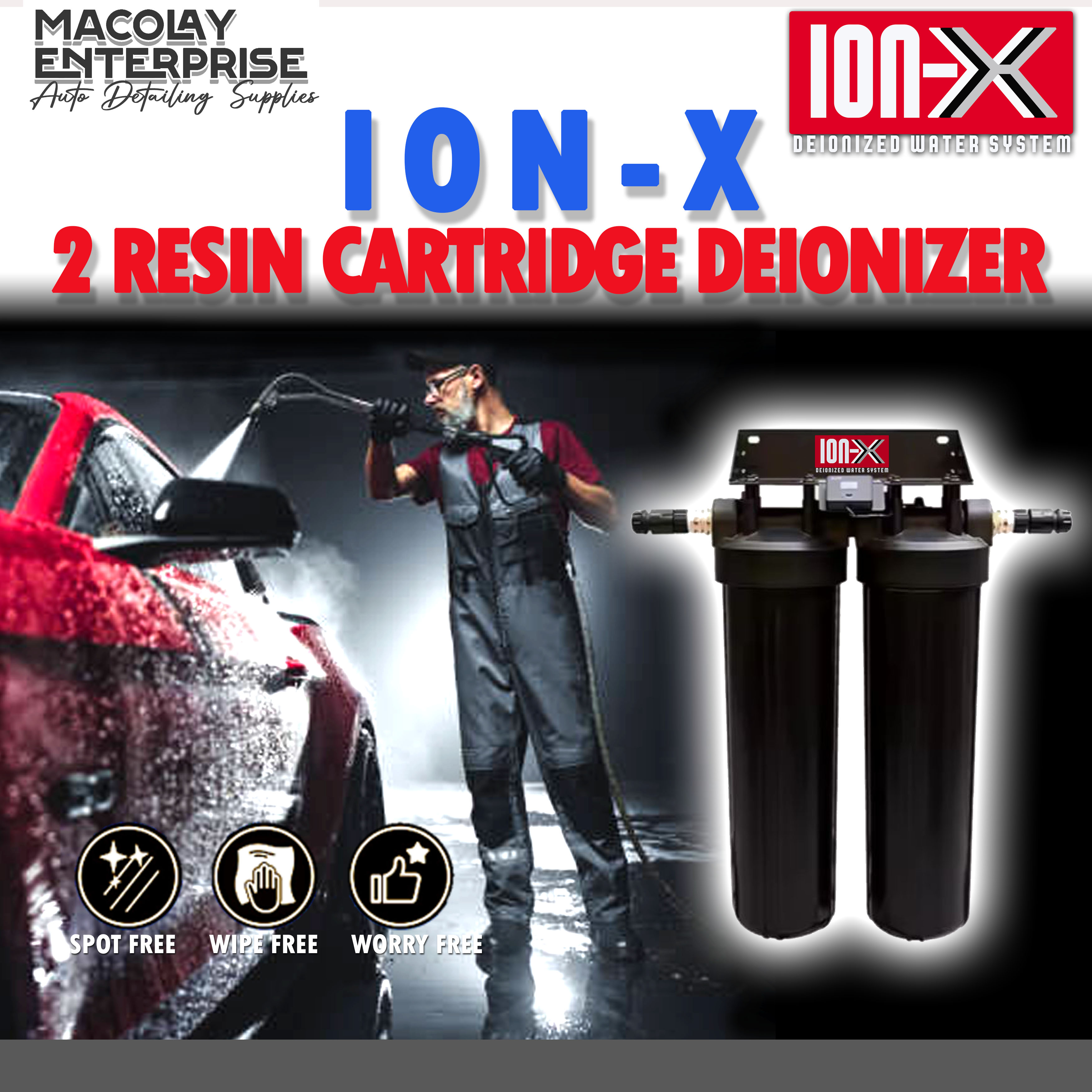 ION-X Deionizer Water Softener Wall Mount Spotless Car Wash System ...