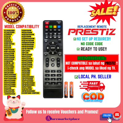PRESTIZ TV Remote Replacement NO SET UP REQUIRED NO CODE Check Model ...
