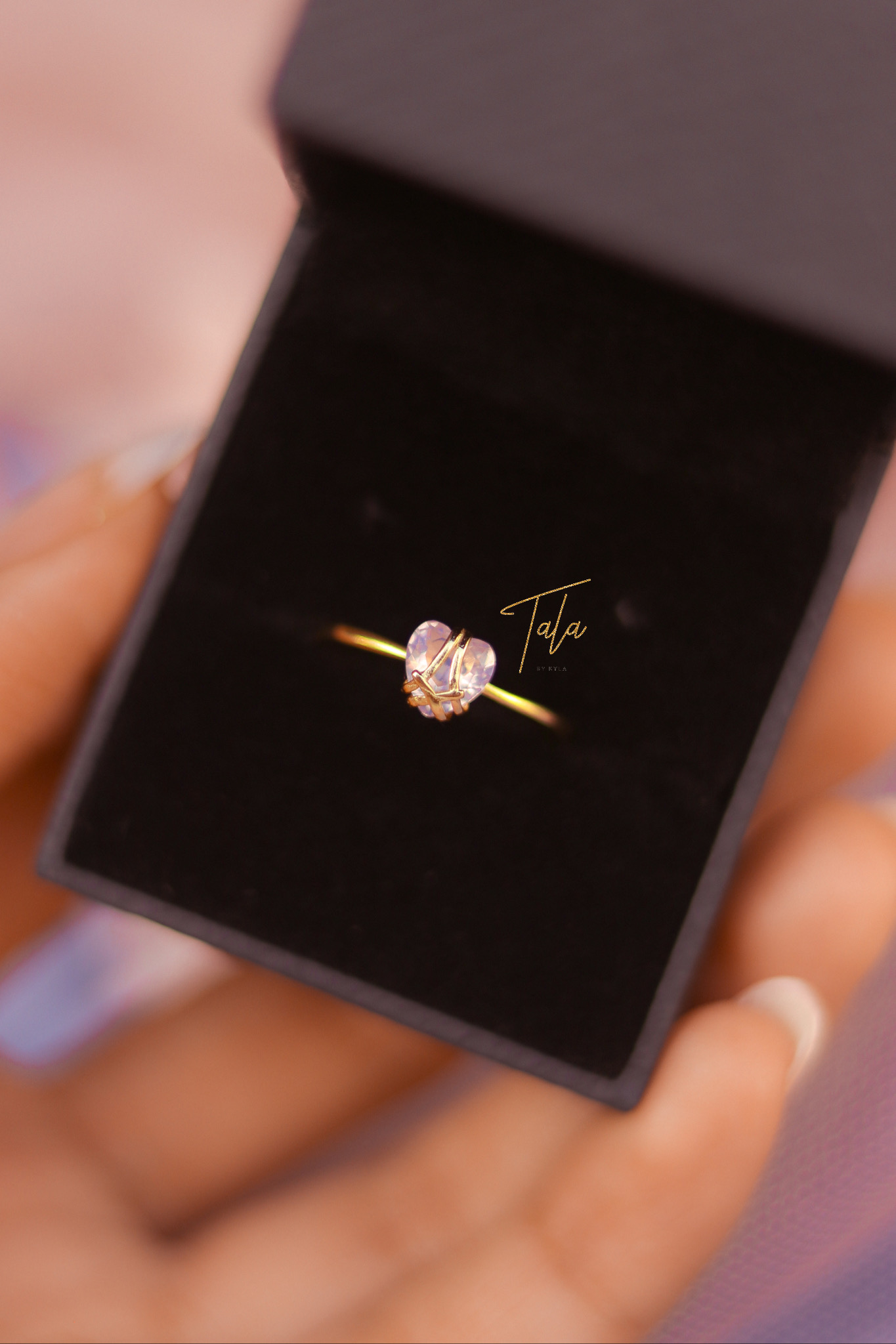 Tala by Kyla Diamond Heart RING Plus Box