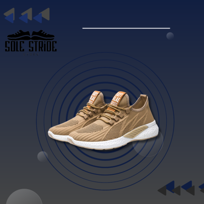 Sole Stride City Chic: Men's Casual Sneakers - Solid Color Elegance with Aesthetic Mesh JNM2