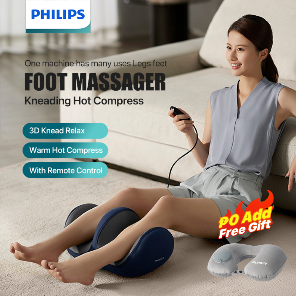 Philips Foot Massage Fully Automatic Kneading Foot Calf Thigh Massager 2 in 1 Kneading and Hot ...