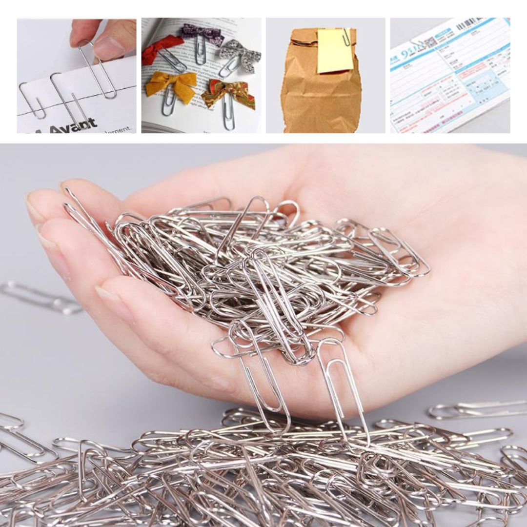 product 100 pcs box nickel paper clips suitable for office school ...