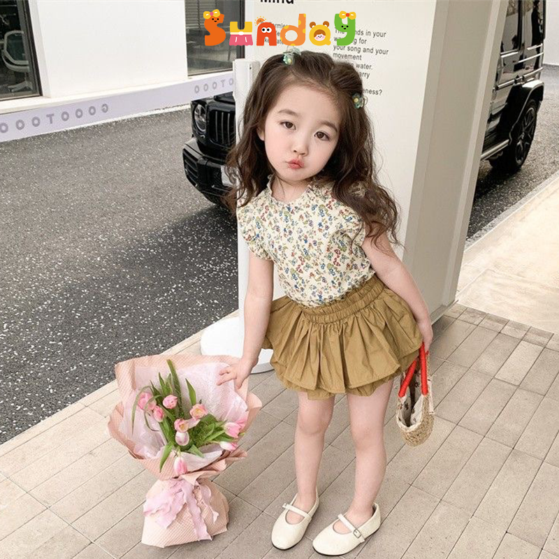 Sunday Kids 1-6 Years Old Kids Girl Outfits Baby Girls Clothes Short ...