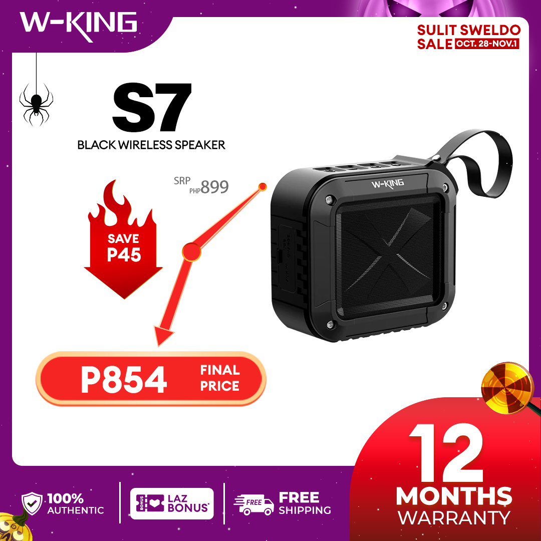 W-King Portable Bluetooth Speaker S7 Waterproof Wireless Music Subwoofe Radio Box Anti-Drop ...