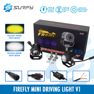 Firefly Mini Driving Light High and Low Yellow / White LED Aniti Fog ...