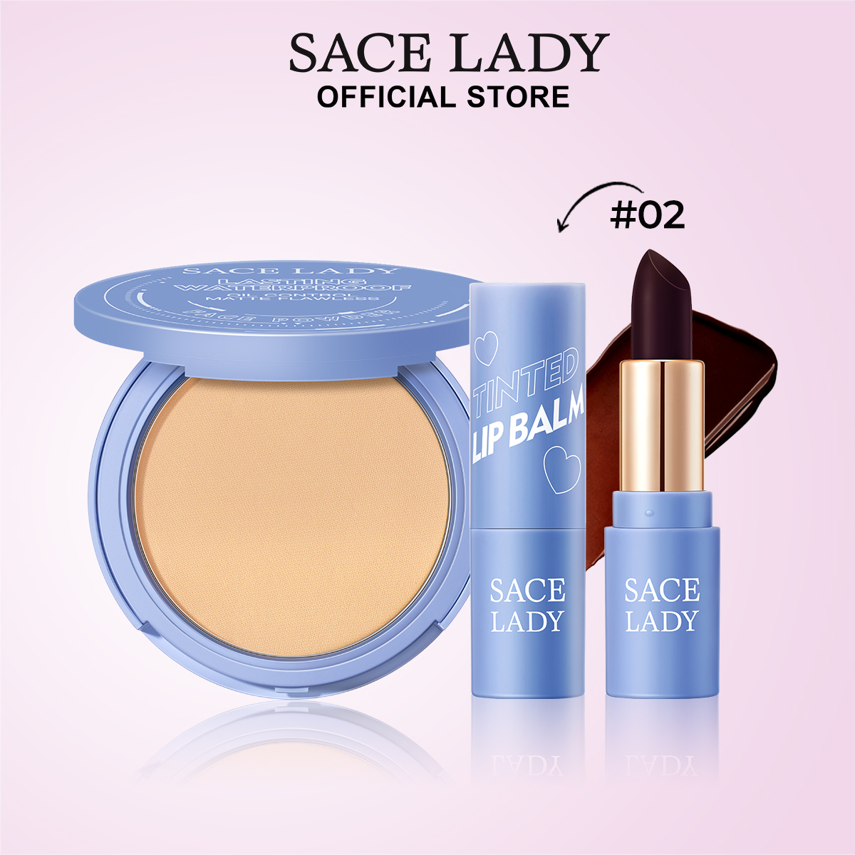 SACE LADY 2Pcs Makeup Set High Pigment Long Lasting Lip Tint + Oil ...