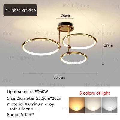 Dining Room Chandelier Modern Bedroom Lamp Decorative Light Round Table ...