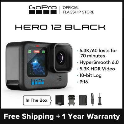 [1 Year Warranty]GoPro HERO12 Black Waterproof Action Camera Go Pro 5.3K/60 4K/120 last for ...