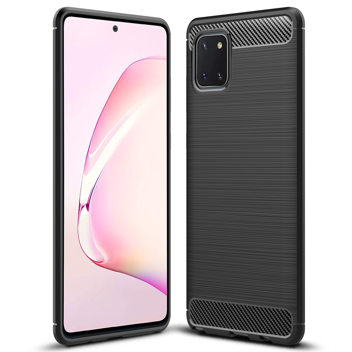 سعر Galaxy Note 10 Lite Case, Carbon Fiber Skin Resilient TPU Armor ...