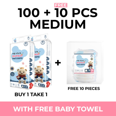 100+10pcs B1T1 NAPNAP Unisex Pants Diapers For Babies Ultra Soft Fast ...