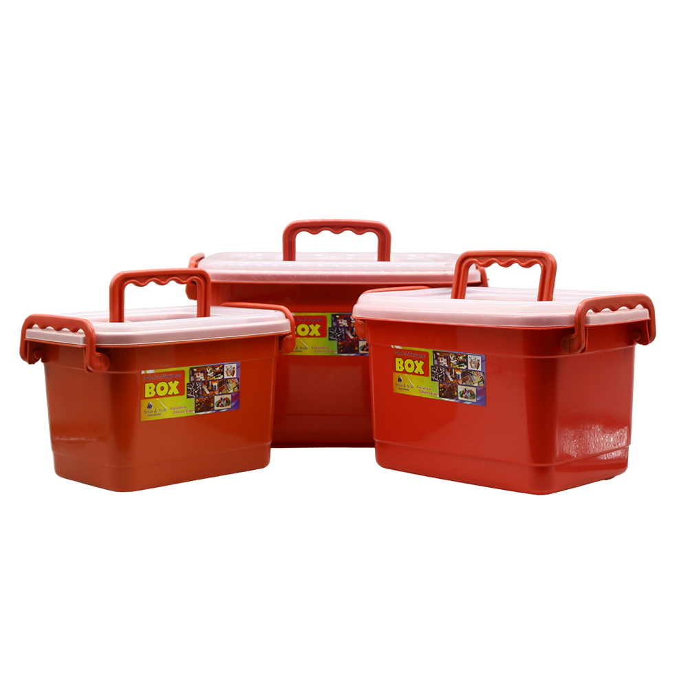 plastic 2 4l 3 5l 6 5l multi purpose storage box with handle school kit ...