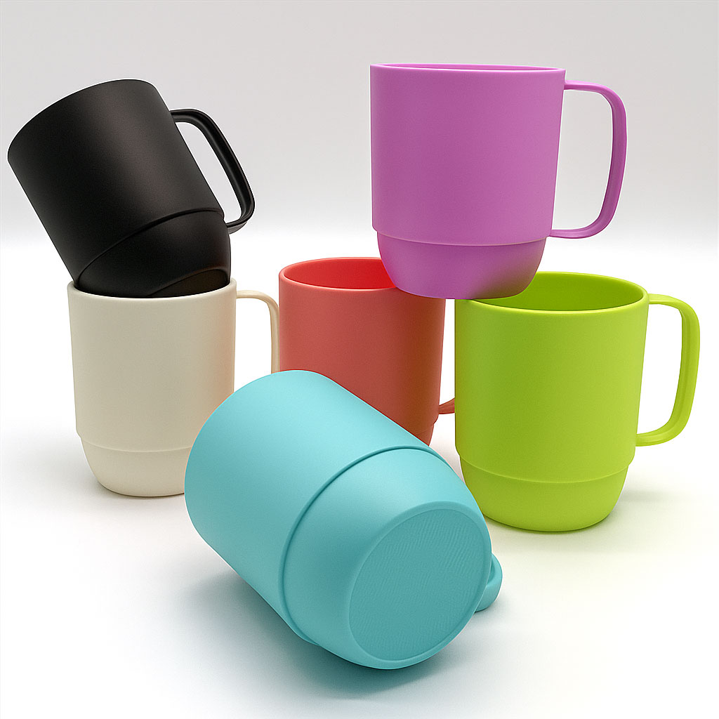 pastel color mug cup plastic mug for hot and cold drinks reusable and ...