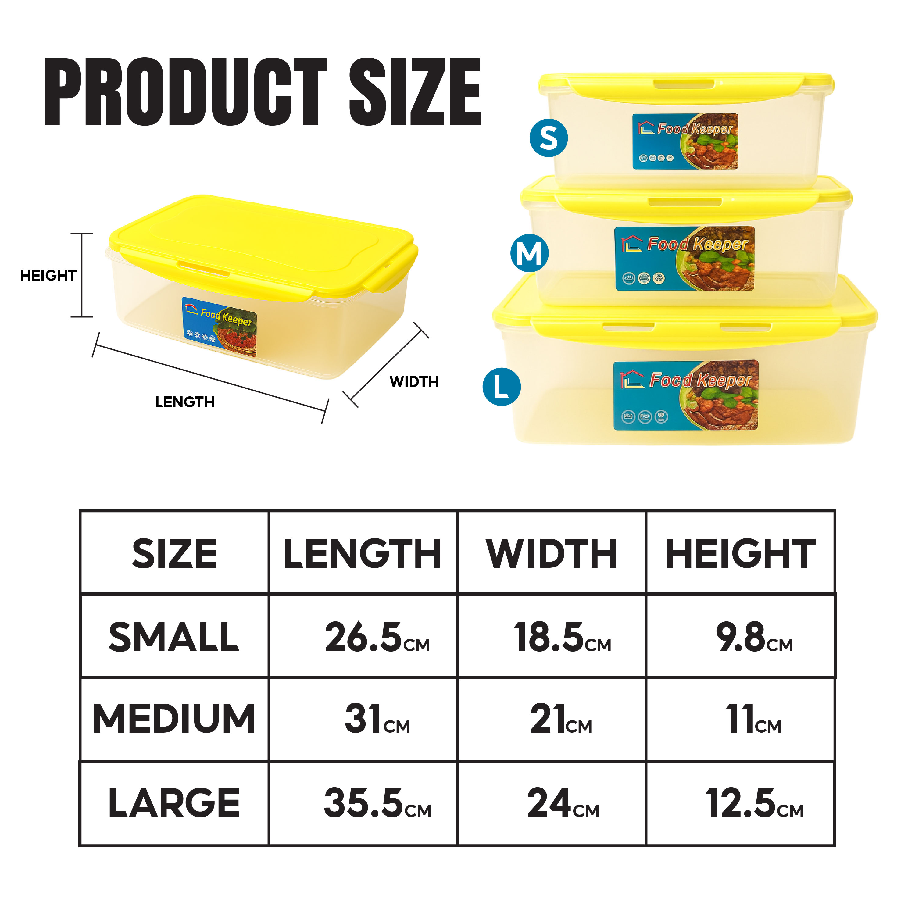 product food keeper rectangle microwavable food container food storage ...
