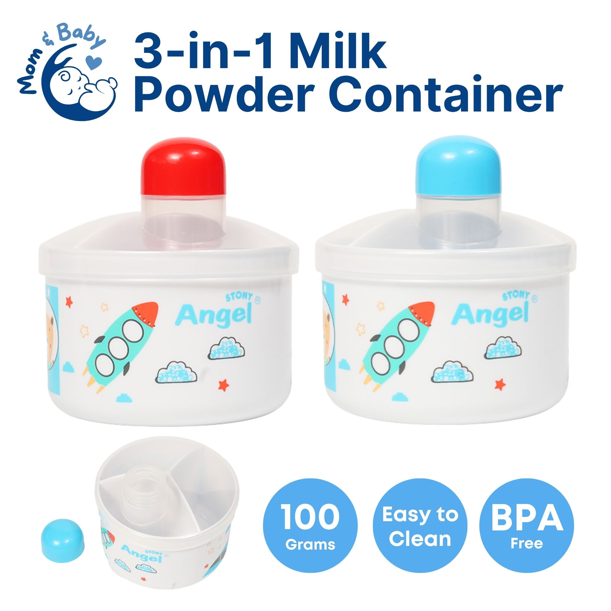 Product Stony Angel Revolving Milk Powder Container 3 Compartments BPA ...