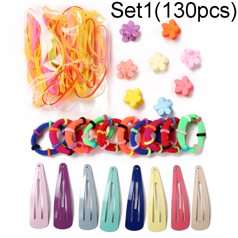 860pcs/bag Candy Color Ponytail For Kids Hair Set Star Bow Hair Clip ...