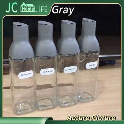 BUY 1 TAKE 3 Automatic Opening Lid Square Glass Oil Bottle Anti-Leakage ...