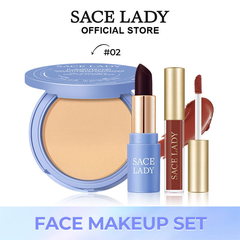 SACE LADY Long Waterproof Lasting Makeup Set 3PCS Oil Control Pressed ...