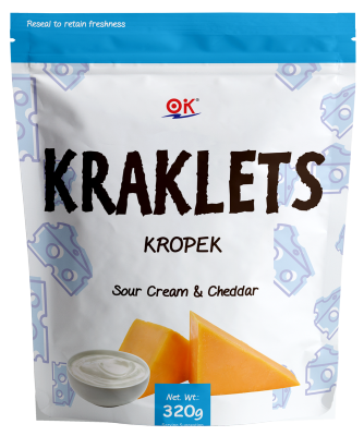 OK Kraklets Kropek 320g Flavour chip snacks