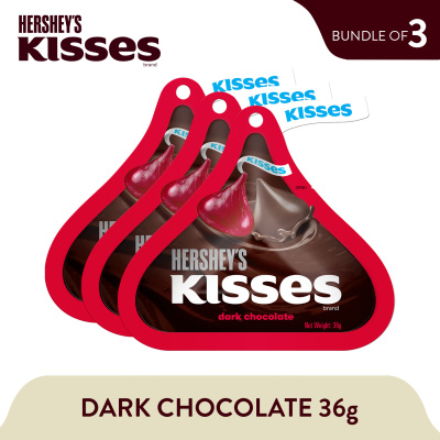 Hershey's Kisses dark chocolate 36g Pack of 3