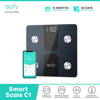 eufy by Anker Smart Scale C1, Weighing Scale, Bluetooth, Body Fat Scale ...