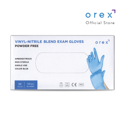 OREX Vinyl Nitrile Blend Disposable Examination Gloves - 100pcs