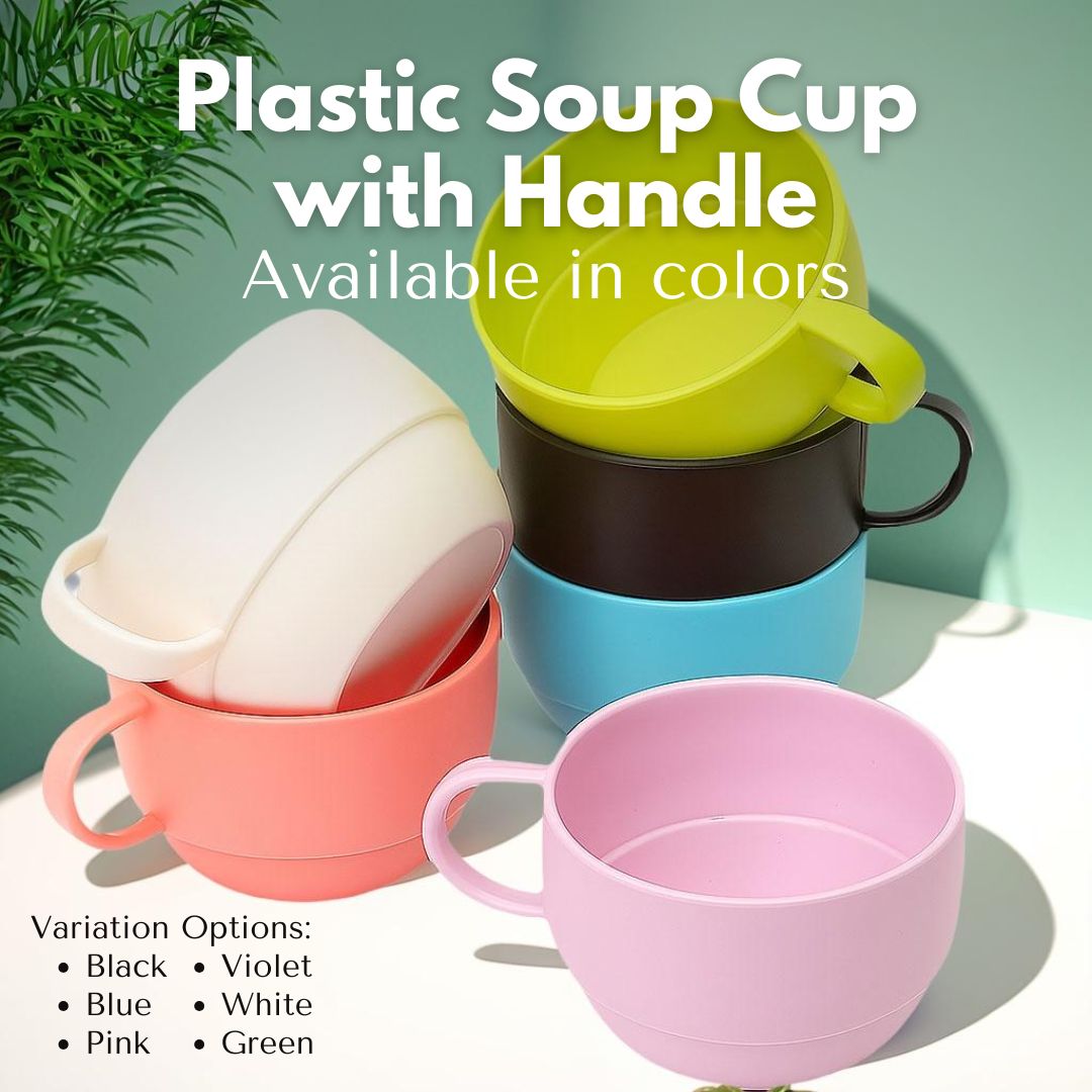 Product Soup Cup Rainbow – 1 Piece Only Reusable Pastel Plastic Soup ...