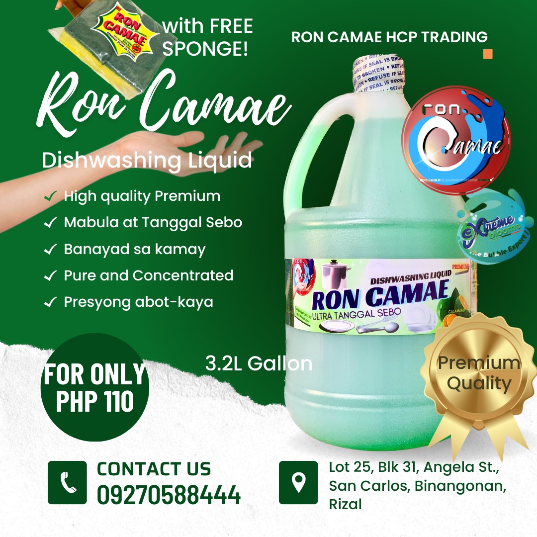 3.2 Liter 1 Gallon Ron Camae PREMIUM Dishwashing Liquid Concentrated High Quality