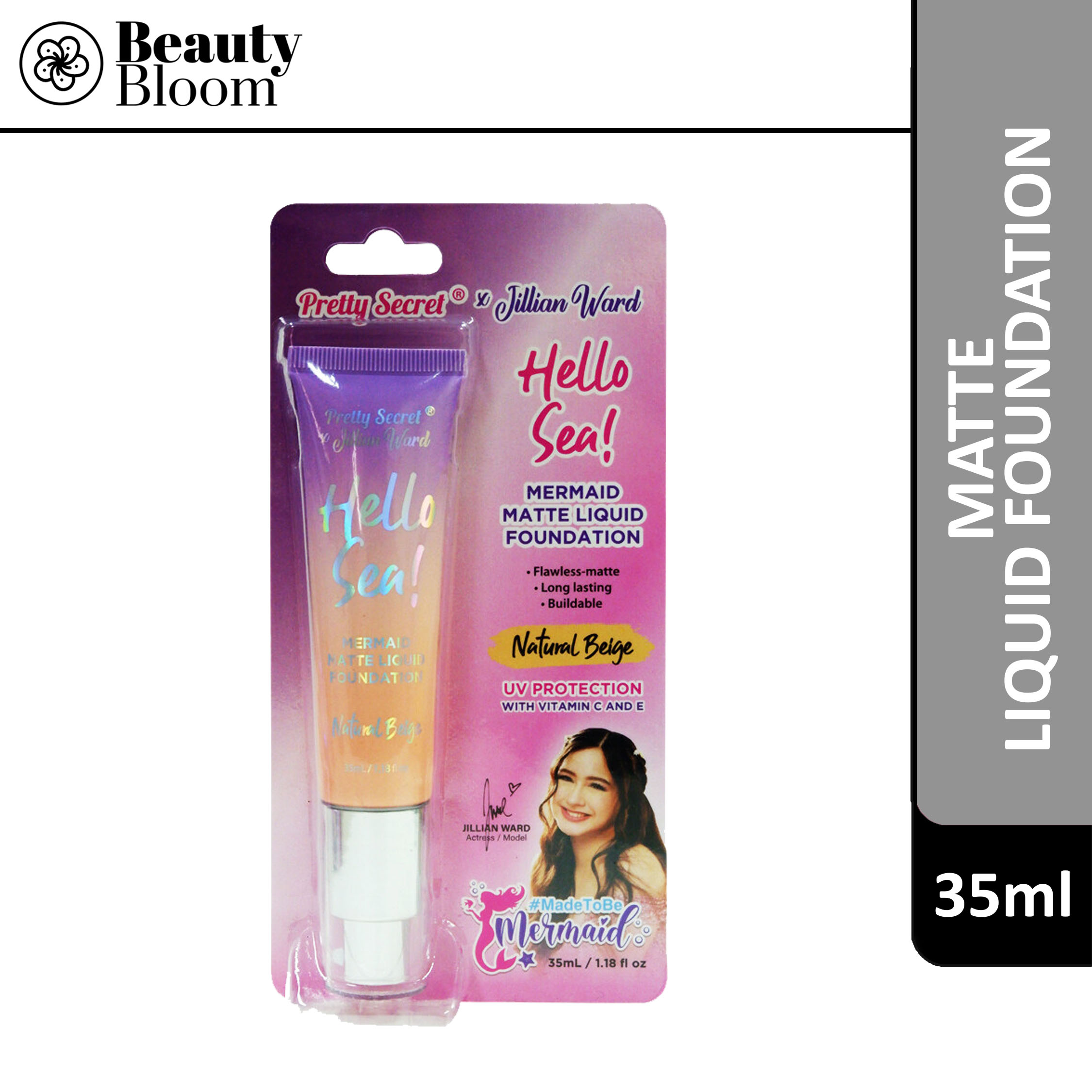 Pretty Secret Mermaid Matte Liquid Foundation 35ml - Natural Beige