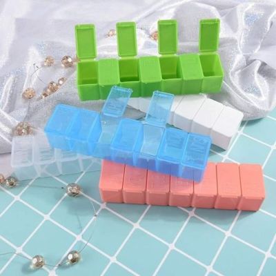 7 Days Portable Pill Organizer Medicine Case with Brail for Tablet ...